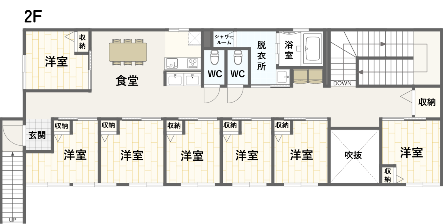 ひだまり京都Ⅰ&Ⅱ 7LDK（京都市右京区）男性棟・女性棟 - 株式会社Link Ring